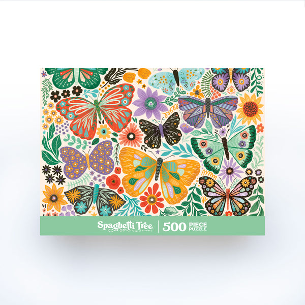 Butterfly Bouquet 500 Pc Puzzle – Spaghetti Tree Puzzles and Games
