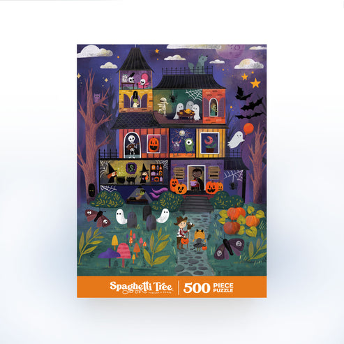 Spooky Manor 500 Piece Halloween Puzzle – Spaghetti Tree Puzzles and Games